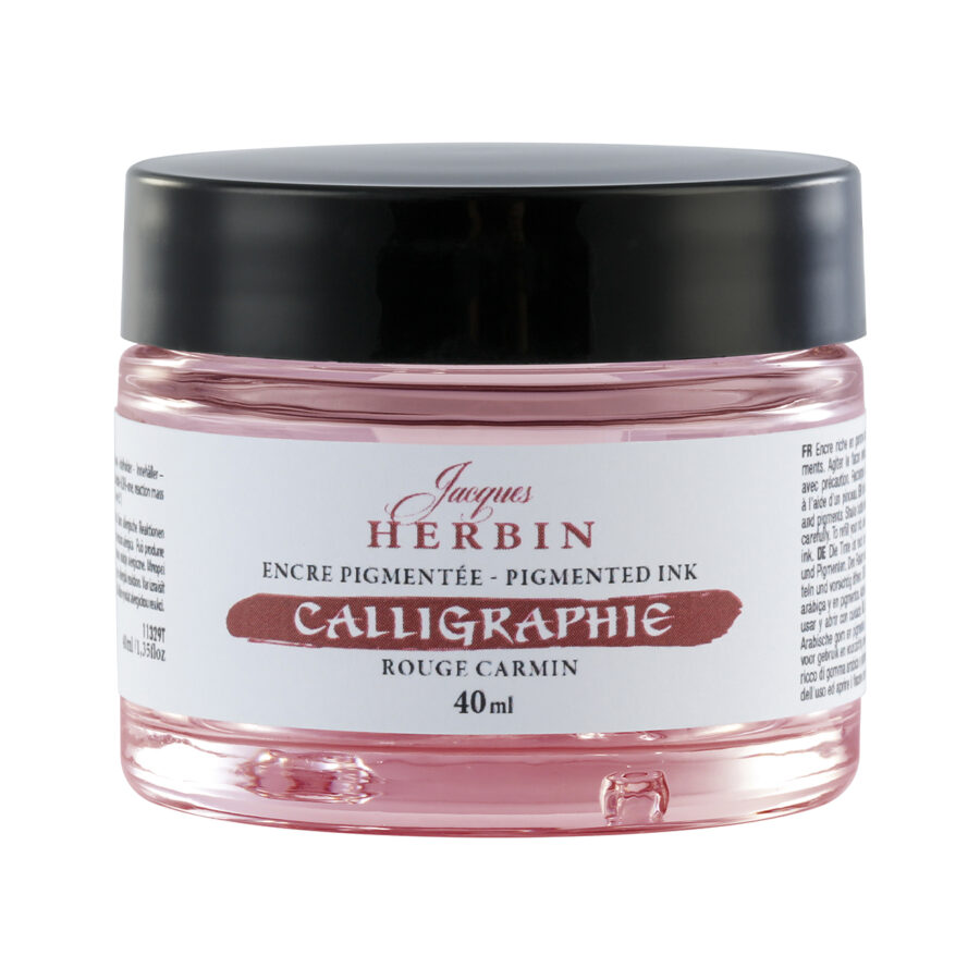Encre de calligraphie rouge de Chine - Jacques Herbin