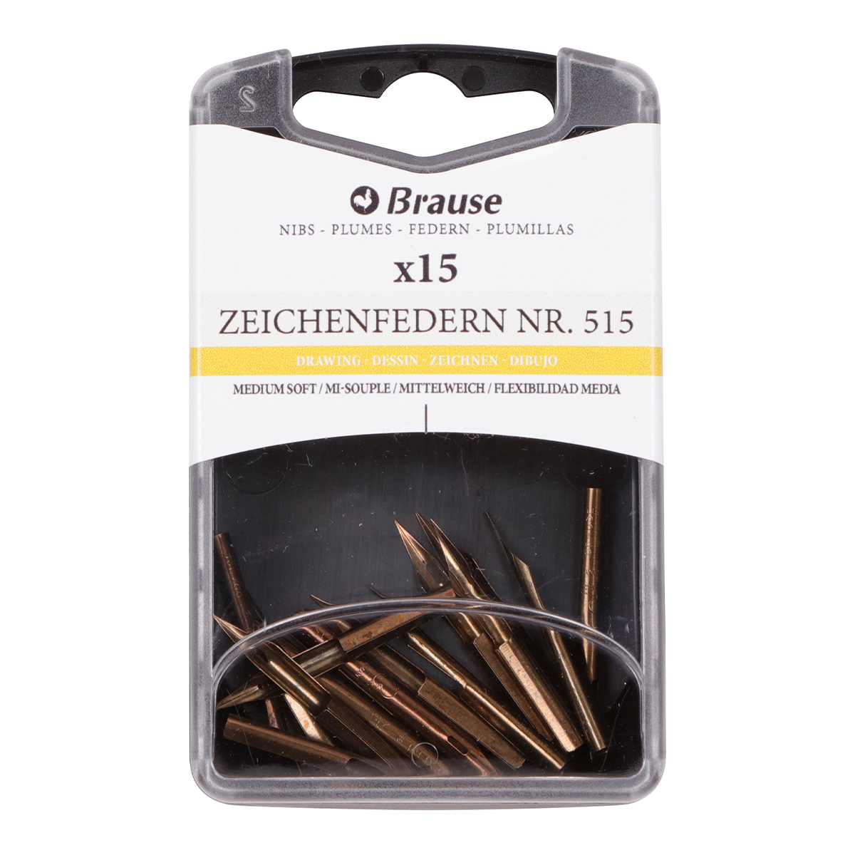 Plumes de dessin pour porte-plume - Boite 15 Plumes Tube Dessin (515B ...