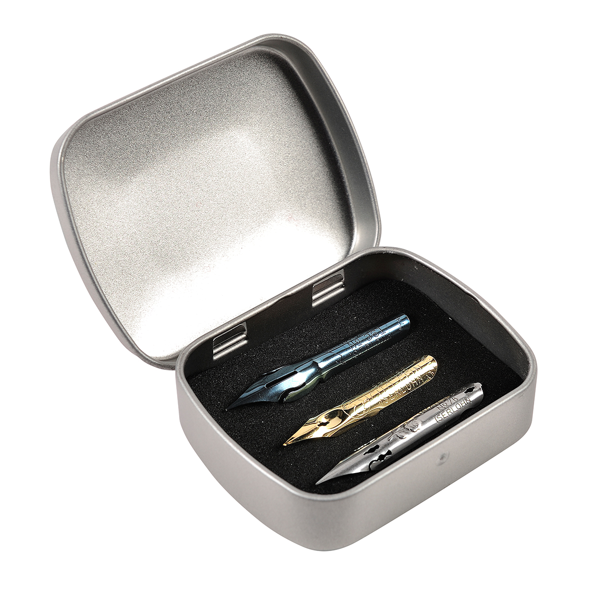 Boite de 6 plumes métal d'écriture (2 plumes x Cito-fein Rose Sténo ...