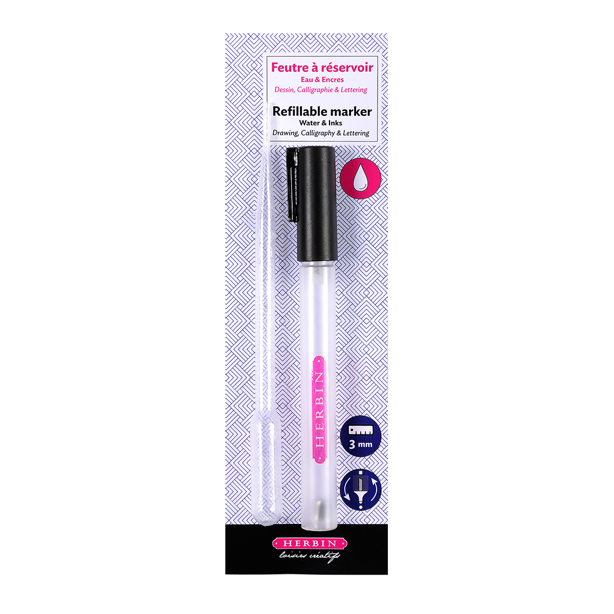 3 mm double-tipped empty felt-tip pen for drawing and caligraphy ...